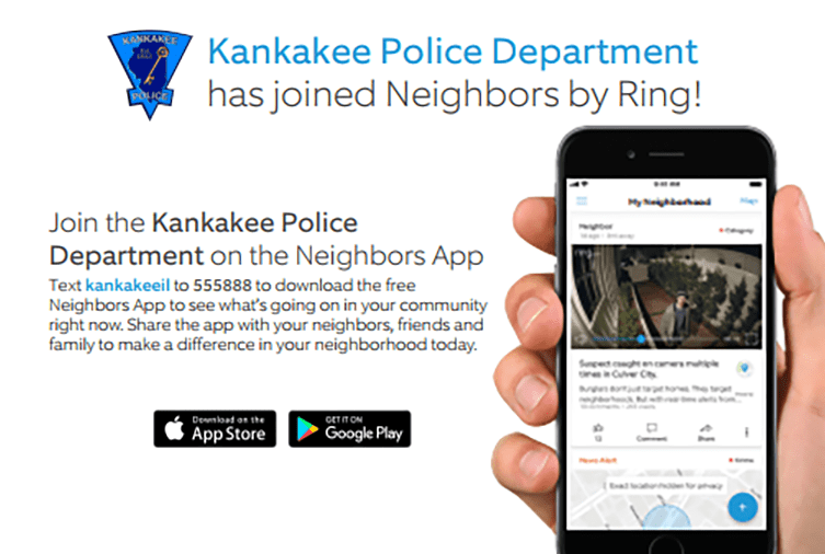 Kankakee Police Department has joined Neighbors by Ring - Country Herald