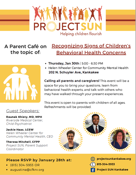 Project SUN presents a free Parent Café event tonight at 5pm in ...