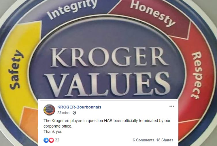 Kroger Co terminates Bourbonnais employee following alleged racist ...