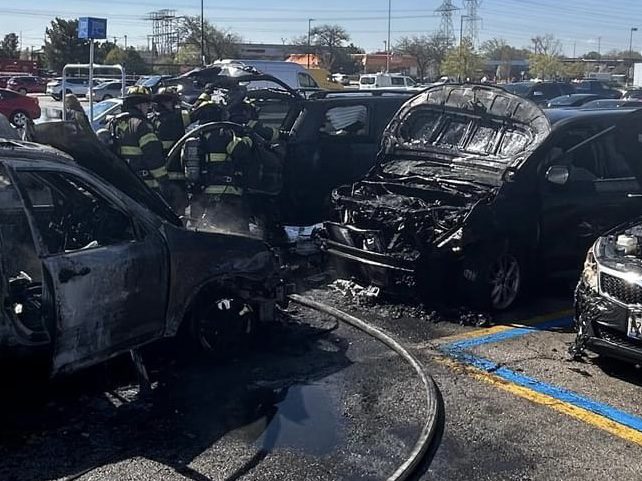 Car Fire at Illinois Walmart Parking Lot Causes Damage to Several ...