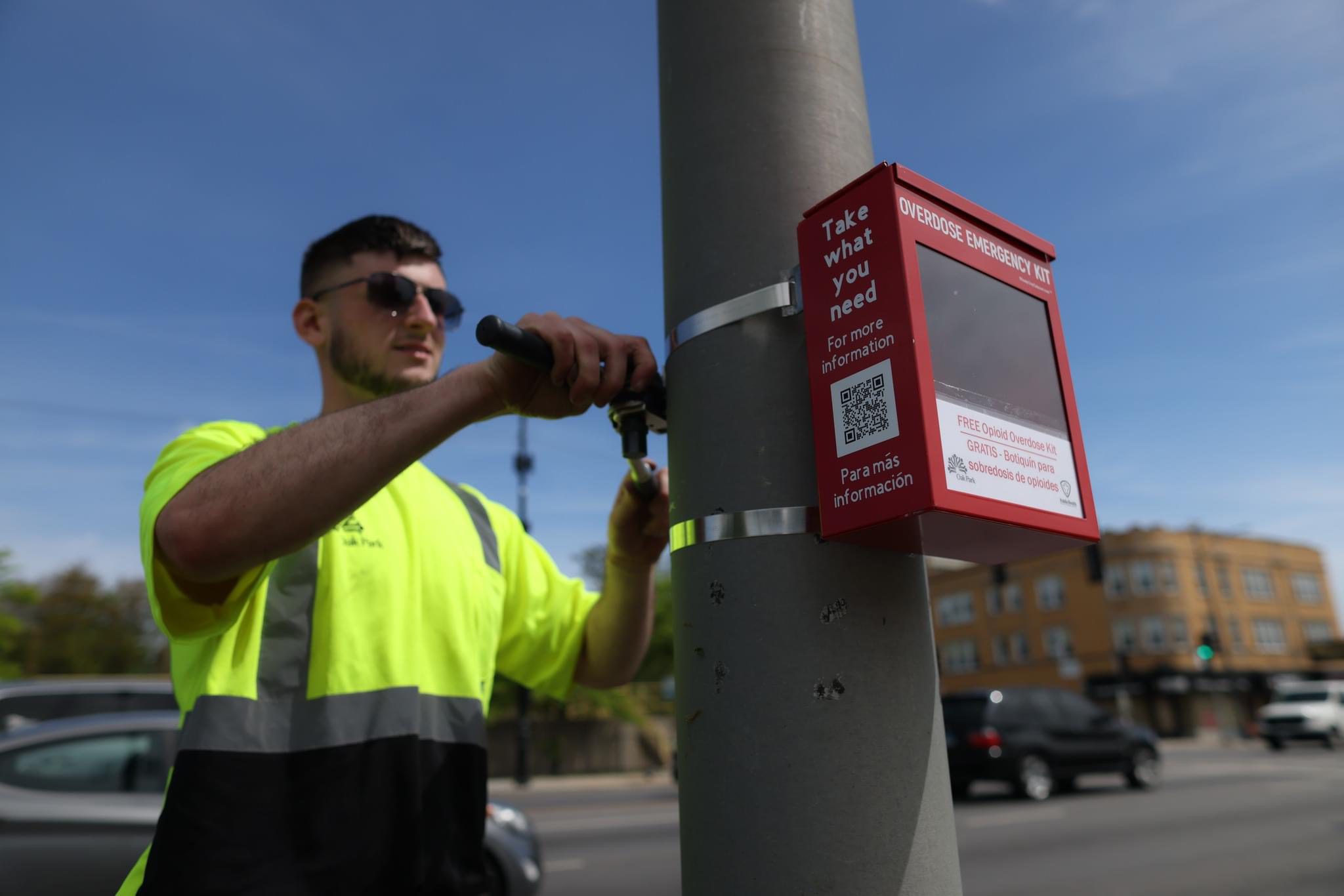 Oak Park Installs Red Overdose Prevention Boxes for Life-Saving ...