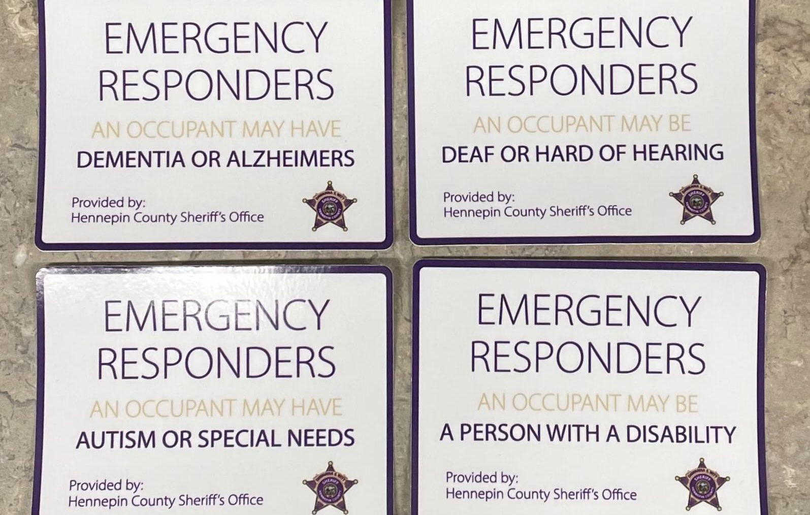 Hennepin, MN - Free Emergency Responder Stickers Offered by Sheriff's ...