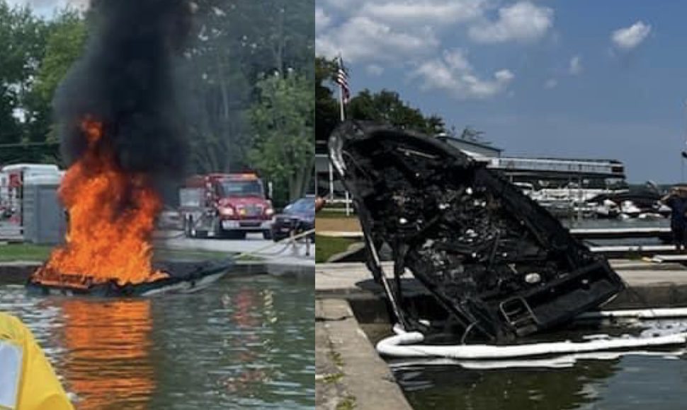 Lake County, IN - Firefighters Contain Major Vessel Blaze at Cedar Lake ...